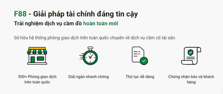 F88 – Hệ thống vay tiền và cầm đồ lớn nhất